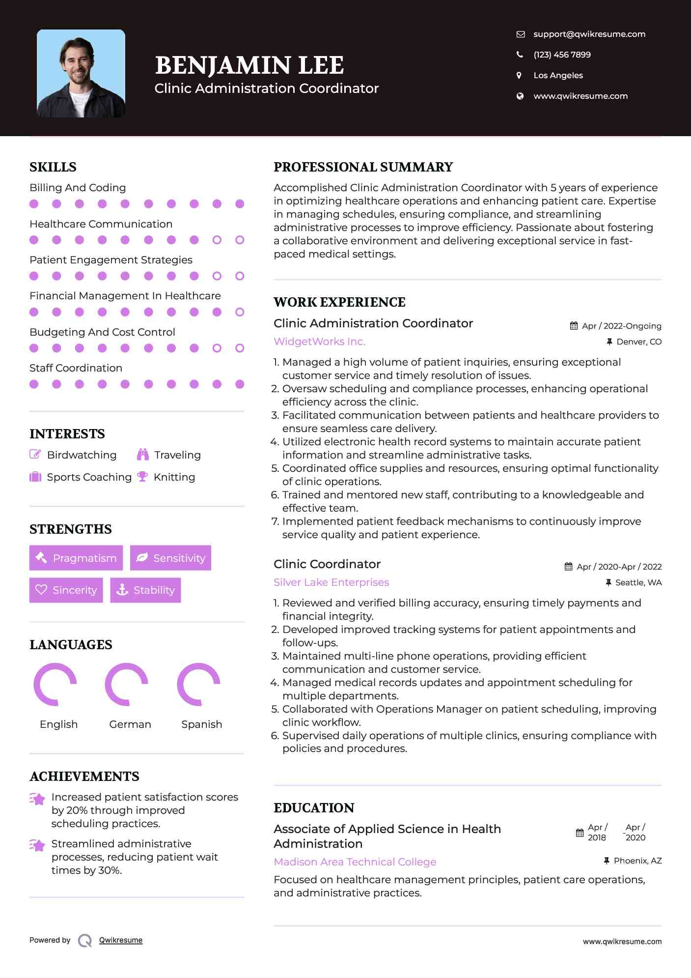 Clinic Coordinator Resume Samples QwikResume clinic-coordinator-resume-samples-qwikresume