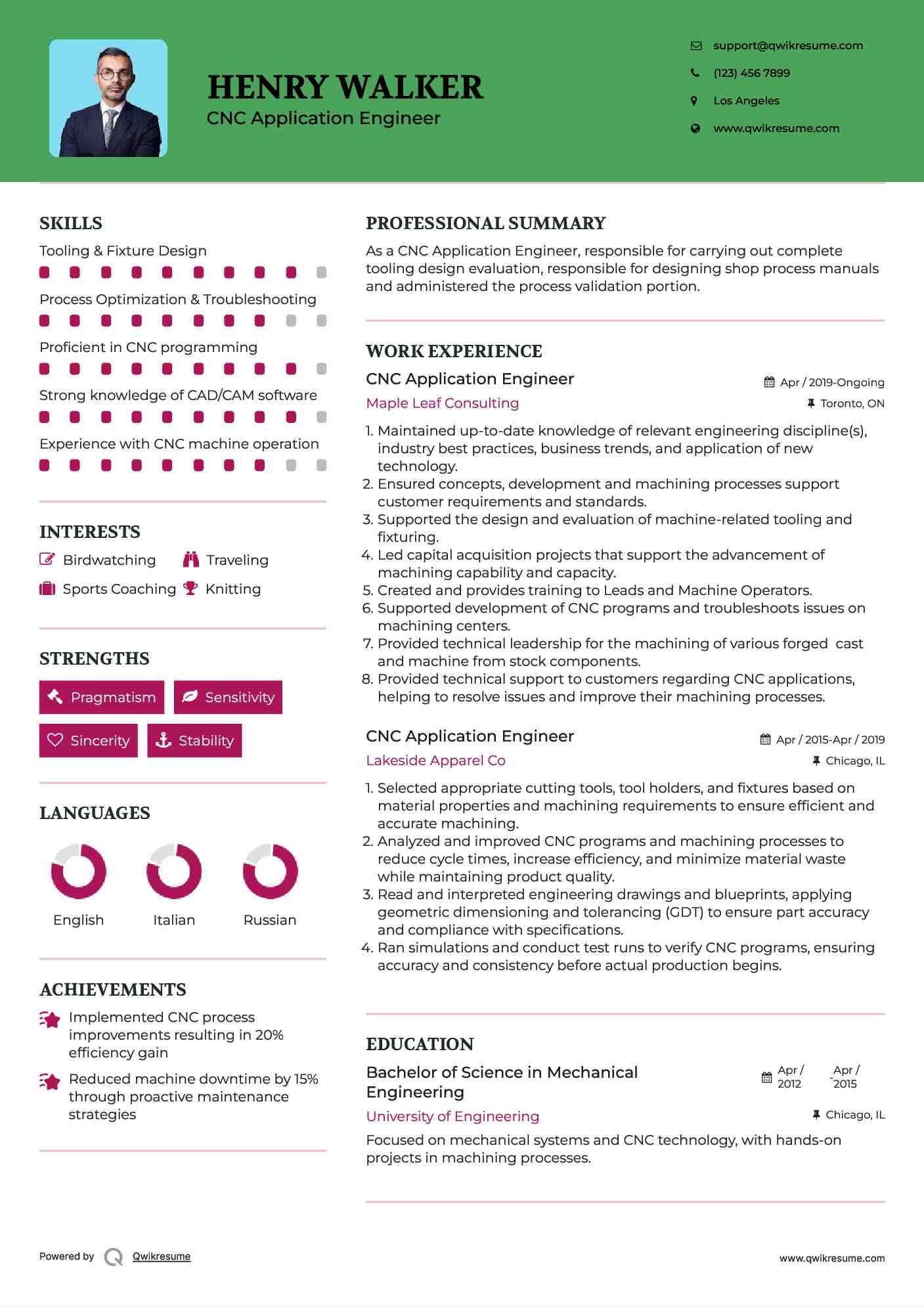 10+ CNC Application Engineer Resume Samples & Templates for 2025