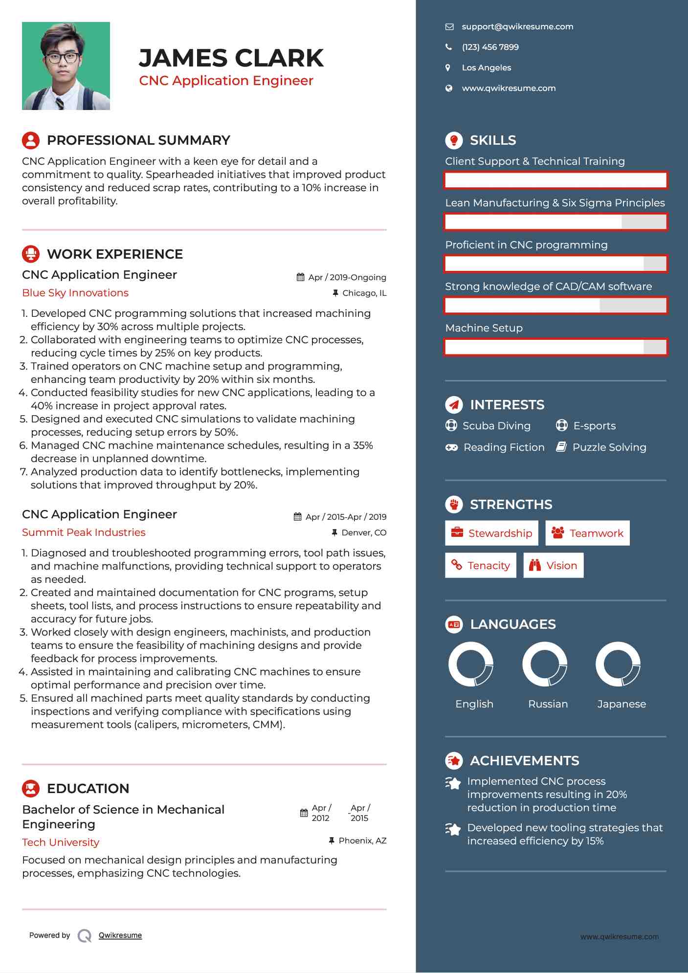 10+ CNC Application Engineer Resume Samples & Templates for 2025