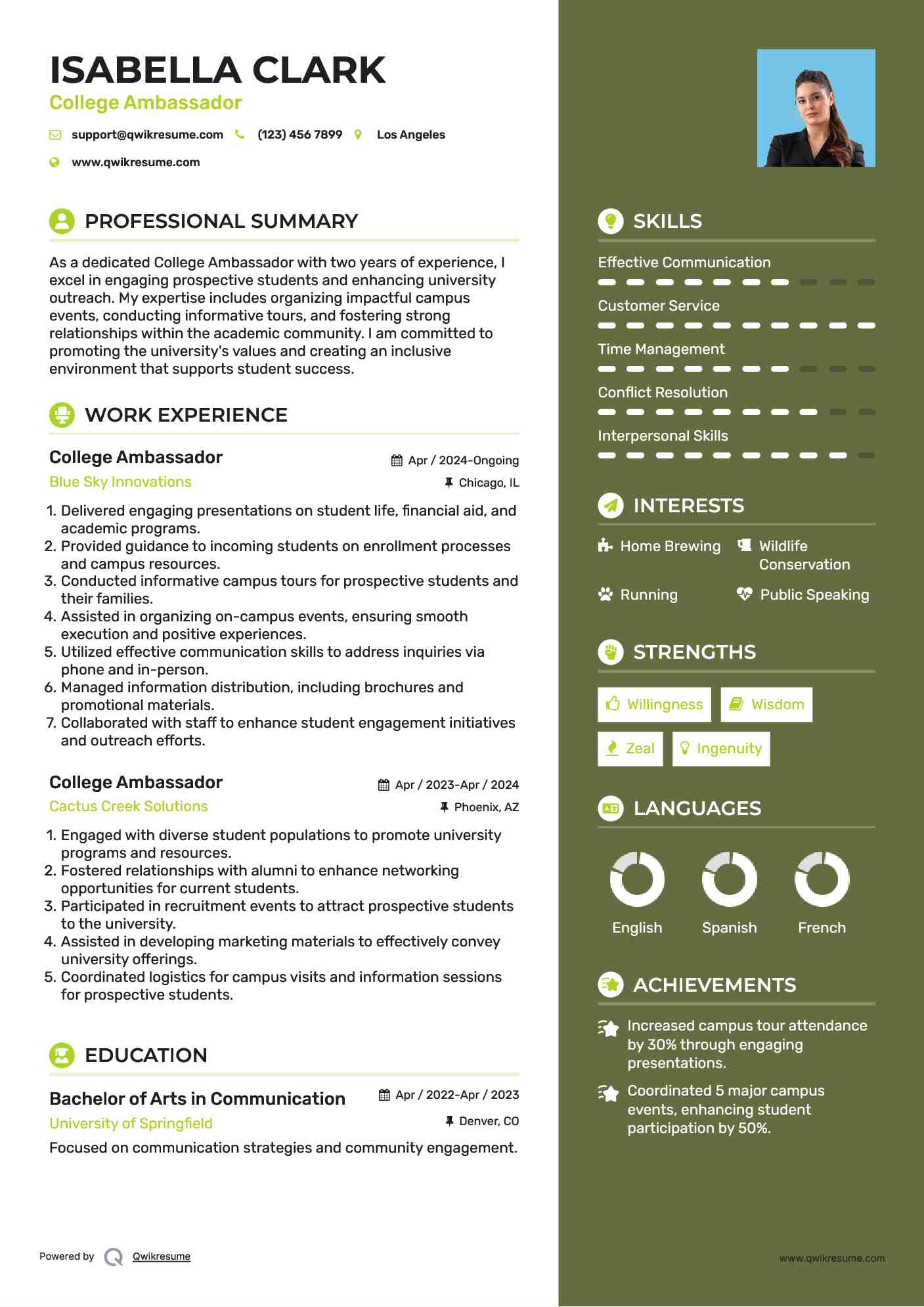 College Ambassador Resume Samples QwikResume College Ambassador Resume Samples QwikResume