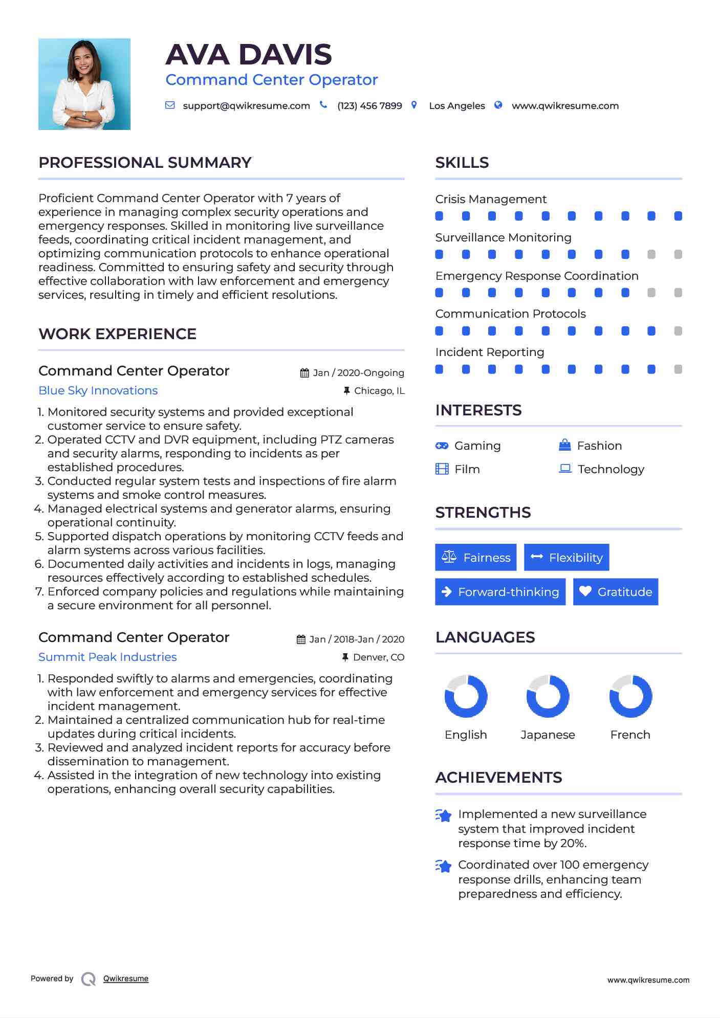 10+ Command Center Operator Resume Samples & Templates for 2025 10+ Command Center Operator Resume Samples & Templates for 2025