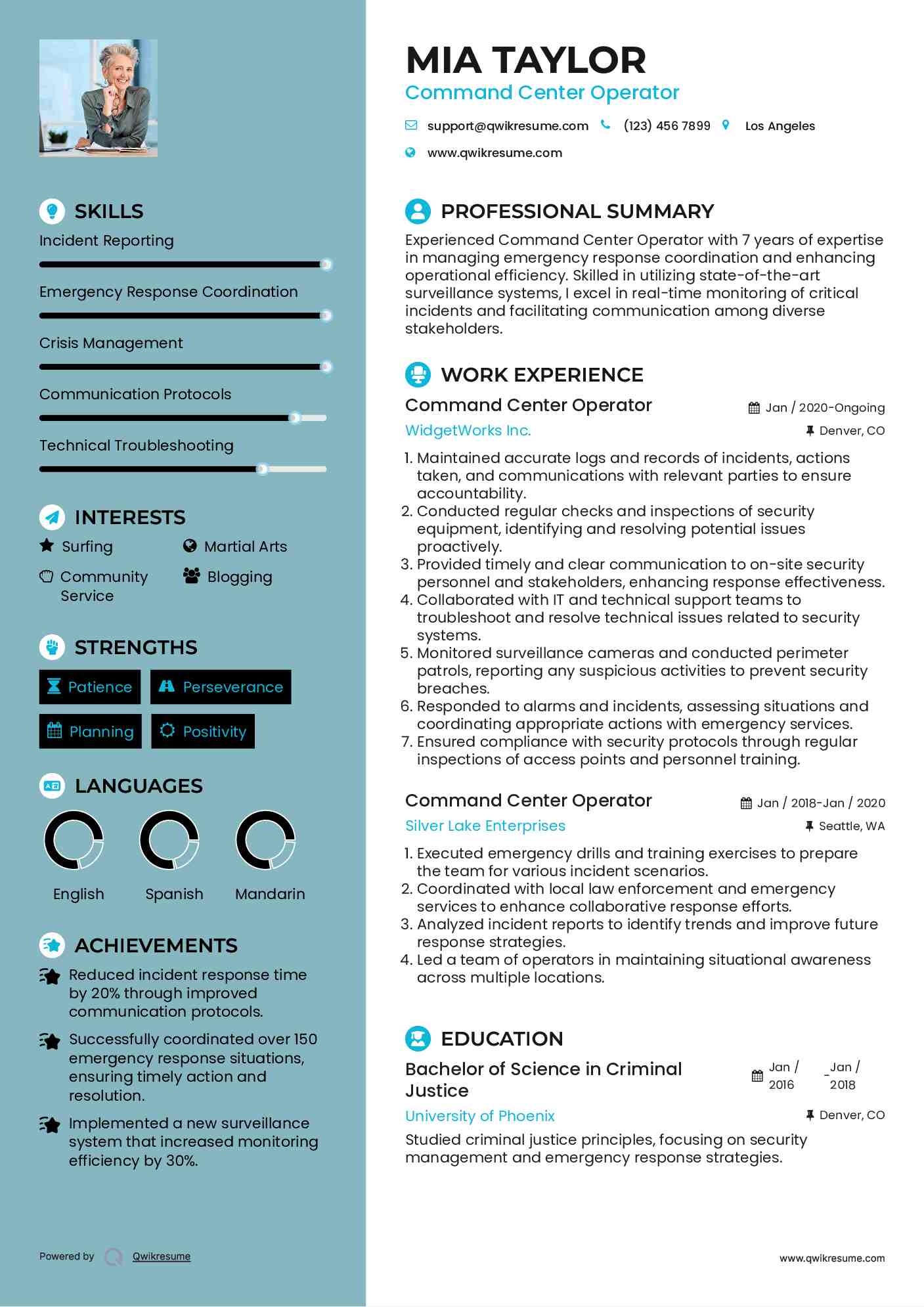 10+ Command Center Operator Resume Samples & Templates for 2025 10+ Command Center Operator Resume Samples & Templates for 2025
