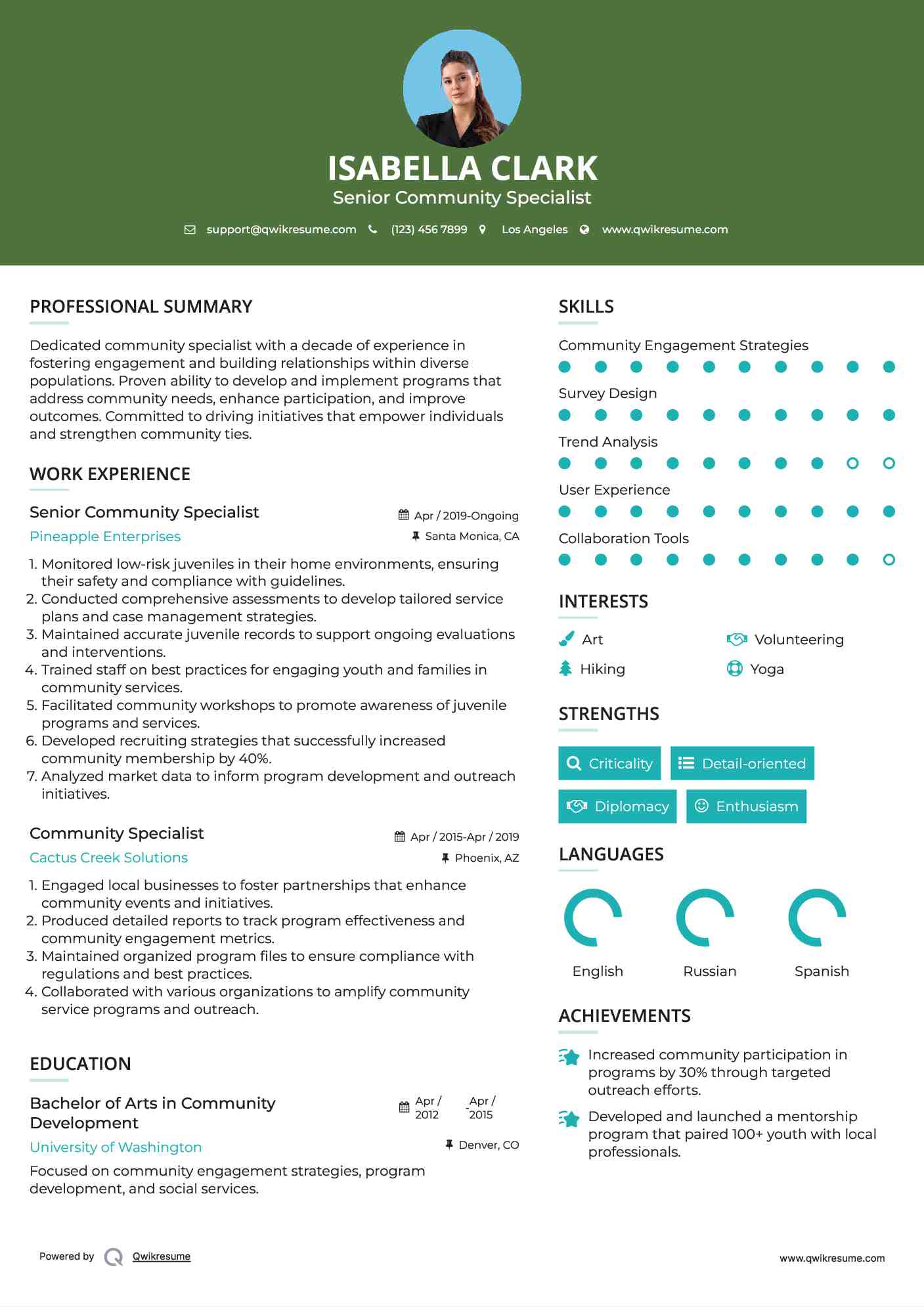 Community Specialist Resume Samples QwikResume community-specialist-resume-samples-qwikresume