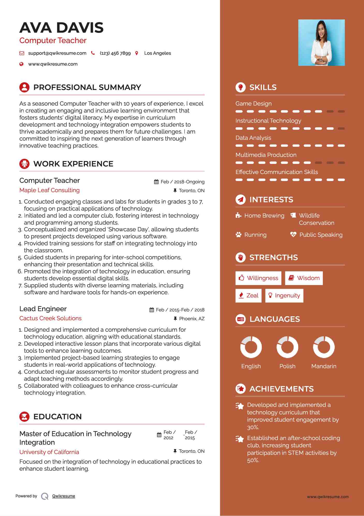 Computer Technology Trainer Resume July 2021