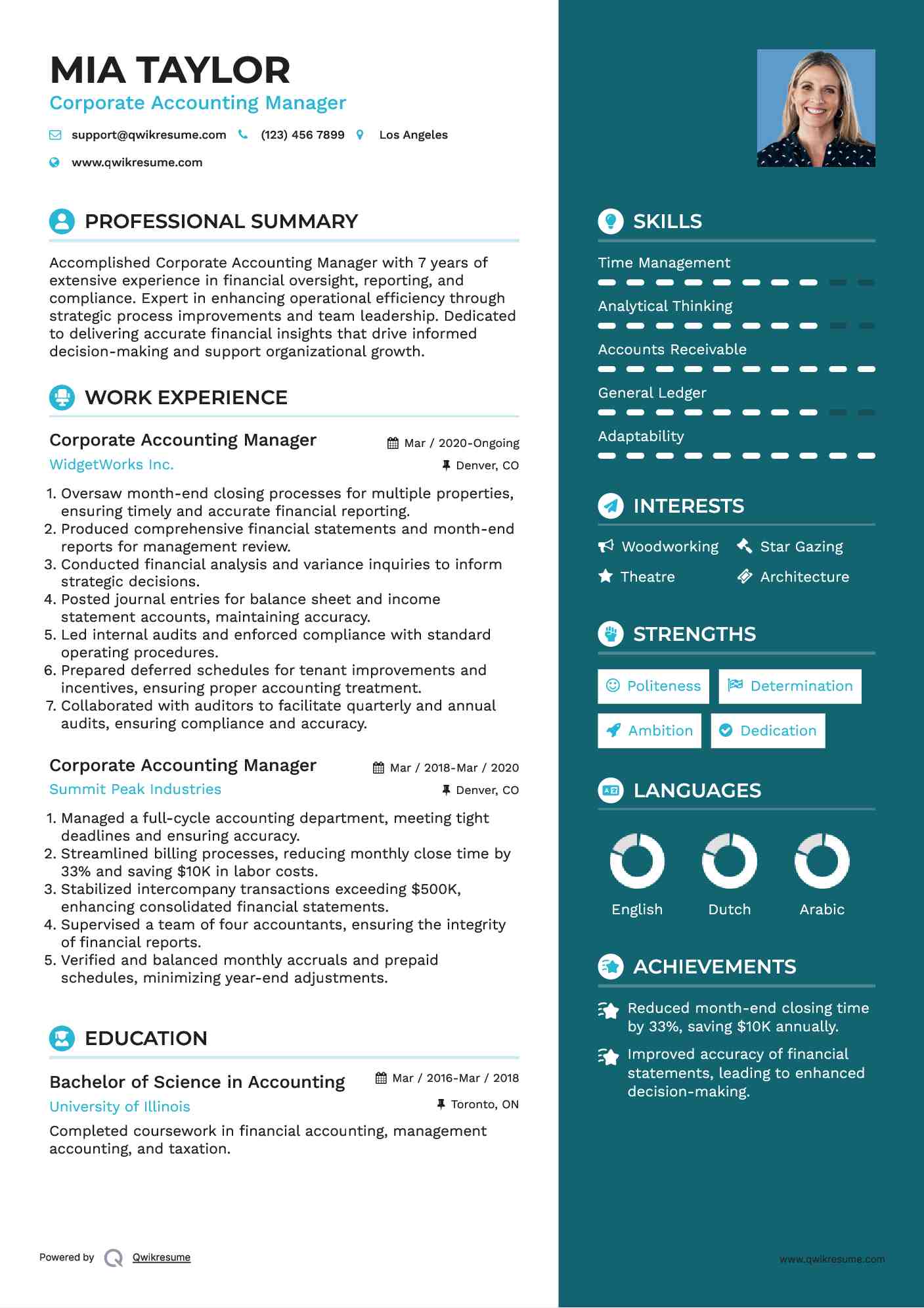 Accounting Manager Resume