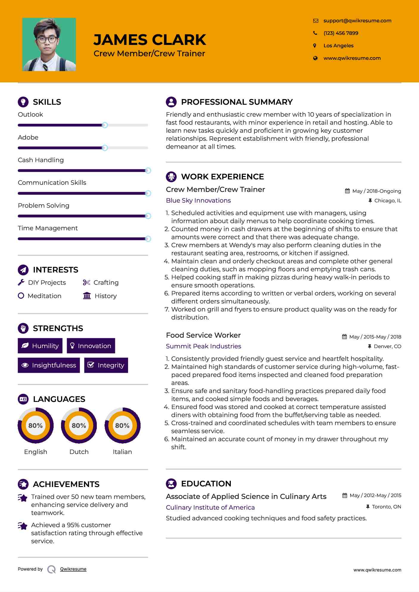 Crew Member Resume Samples QwikResume Crew Member Resume Samples QwikResume