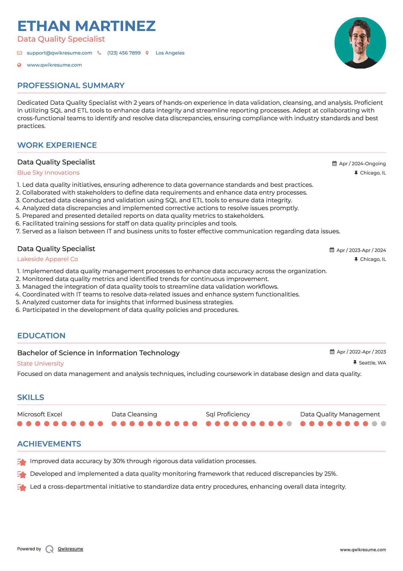 Data Quality Specialist Resume Samples QwikResume data-quality-specialist-resume-samples-qwikresume