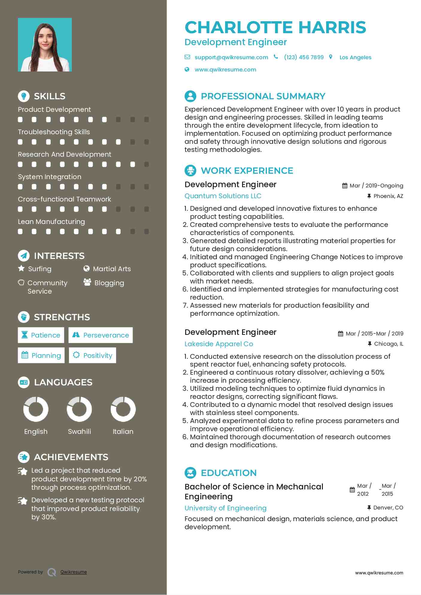 10+ Development Engineer Resume Samples & Templates for 2025