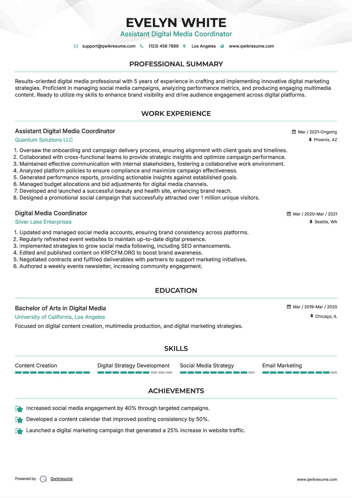 Digital Media Coordinator Resume Samples QwikResume digital-media-coordinator-resume-samples-qwikresume