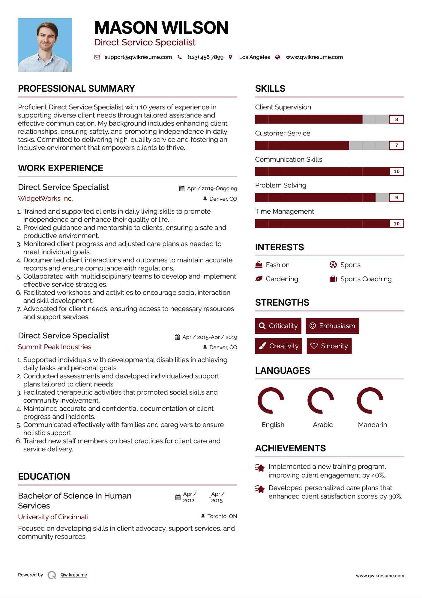 10+ Service Specialist Resume Samples & Templates for 2025