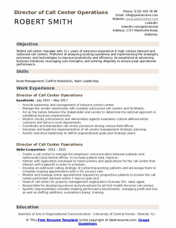 Director Of Call Center Operations Resume Samples QwikResume director-of-call-center-operations-resume-samples-qwikresume