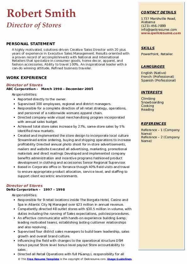 Director Of Stores Resume Samples QwikResume director-of-stores-resume-samples-qwikresume