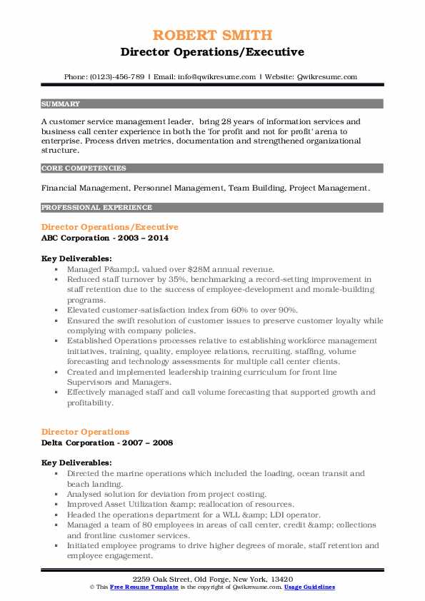 Operations Director