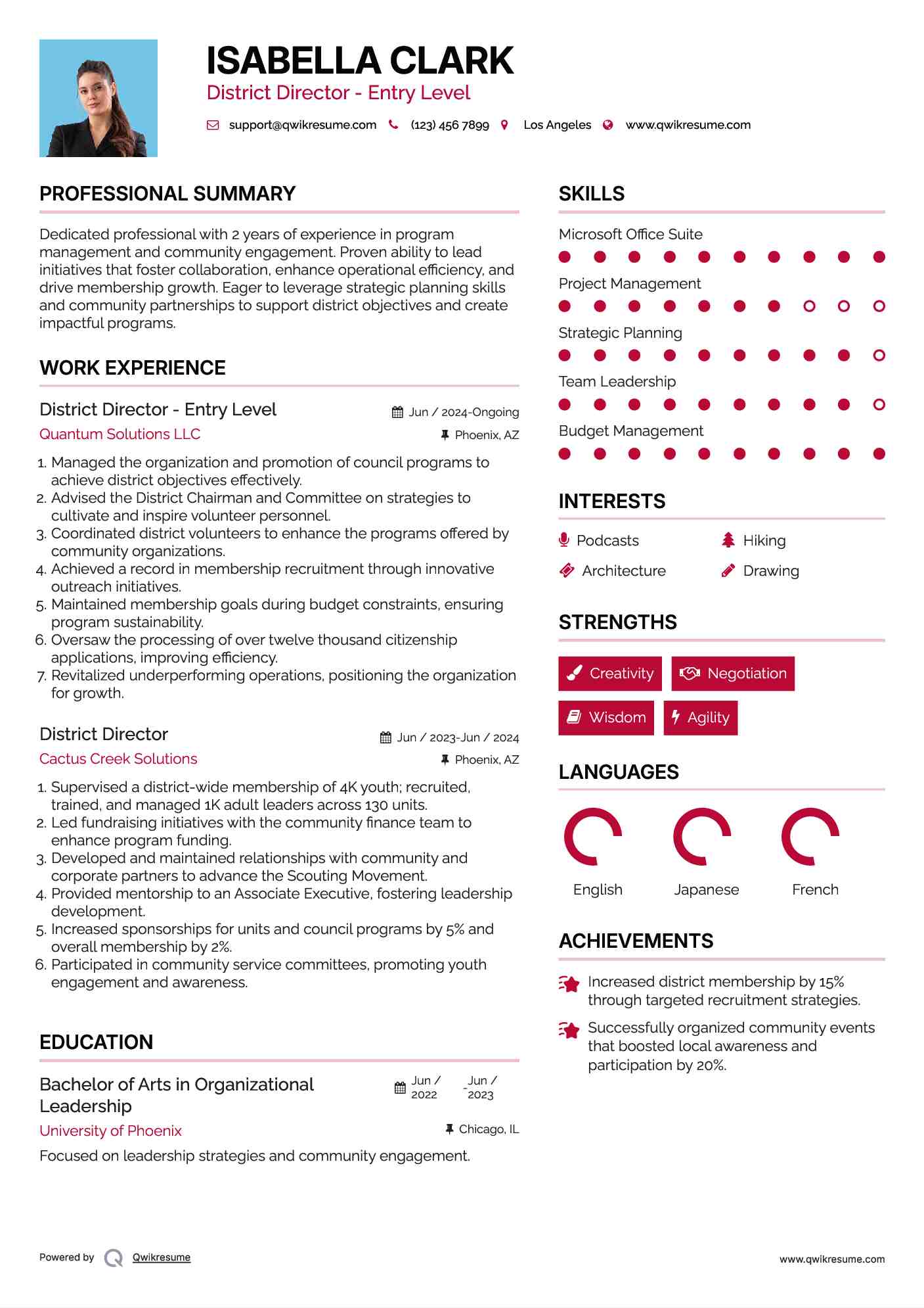 Community Service Template