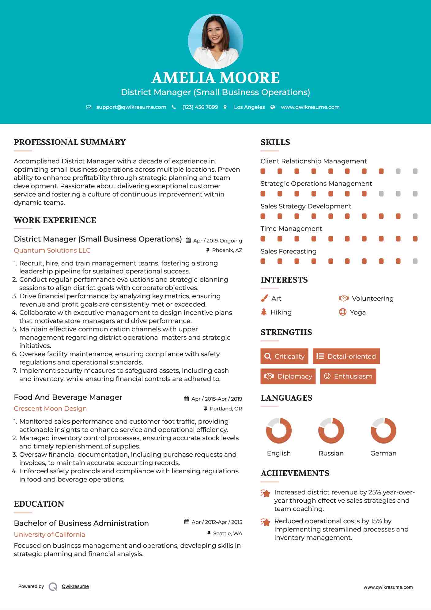 District Manager Resume Samples QwikResume District Manager Resume Samples QwikResume
