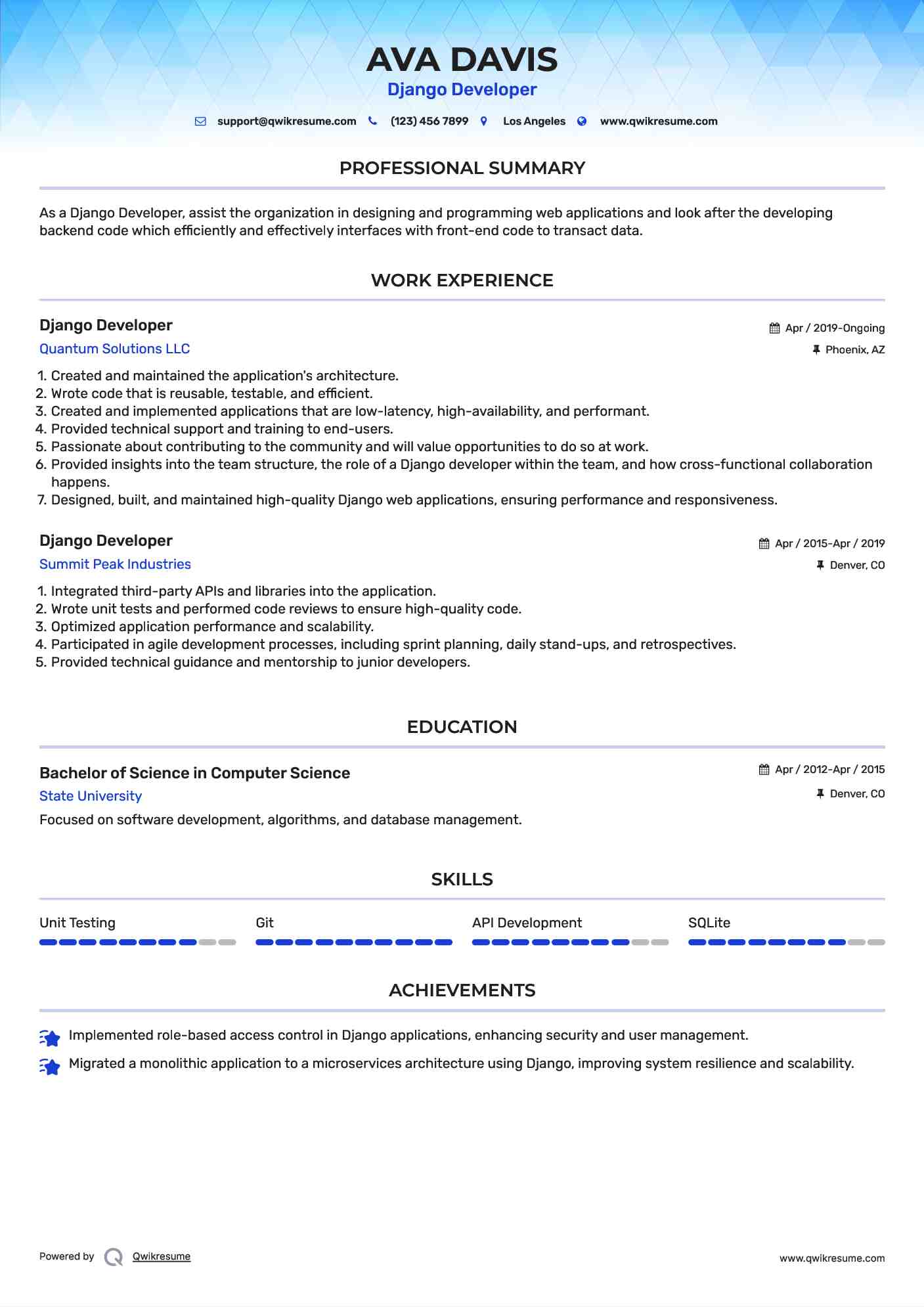 10+ Django Developer Resume Samples & Templates for 2025 10+ Django Developer Resume Samples & Templates for 2025