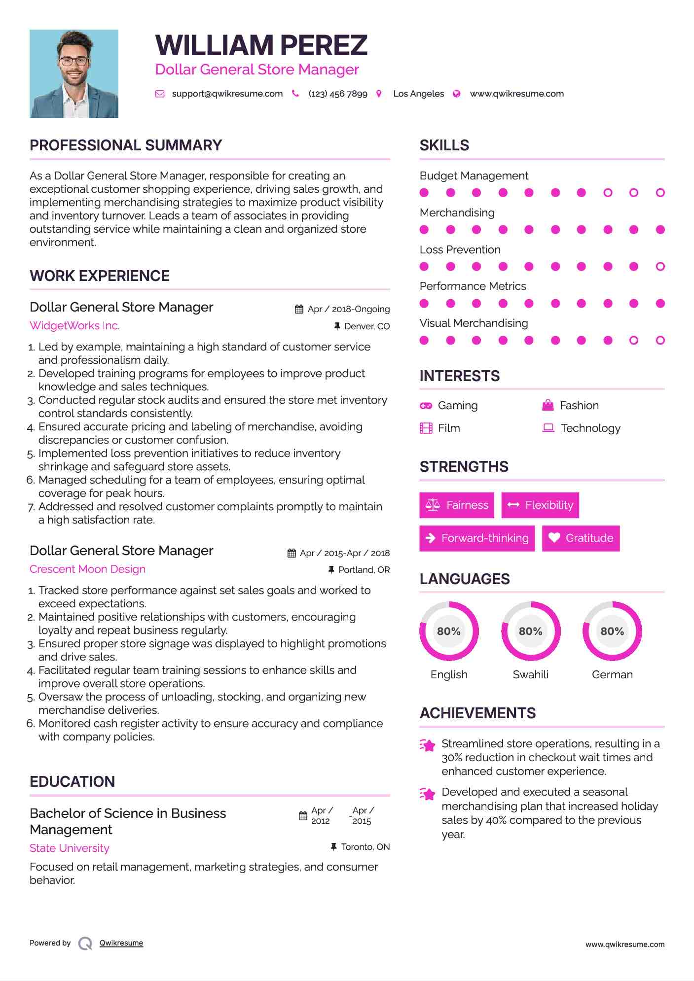 10 Dollar General Store Manager Resume Samples And Templates For 2025 