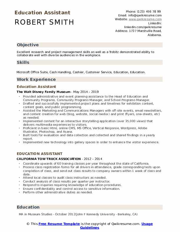 Education Assistant Resume Samples QwikResume education-assistant-resume-samples-qwikresume