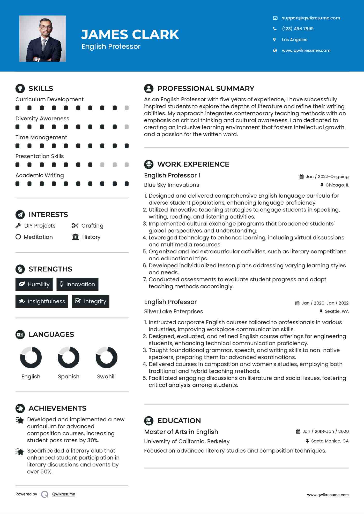 English Professor Resume Samples QwikResume English Professor Resume Samples QwikResume