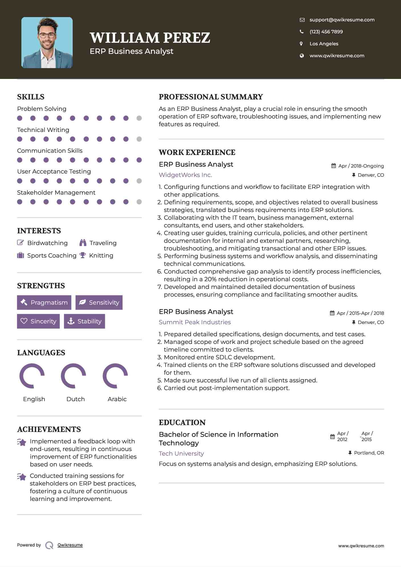 10 Erp Business Analyst Resume Samples And Templates For 2025