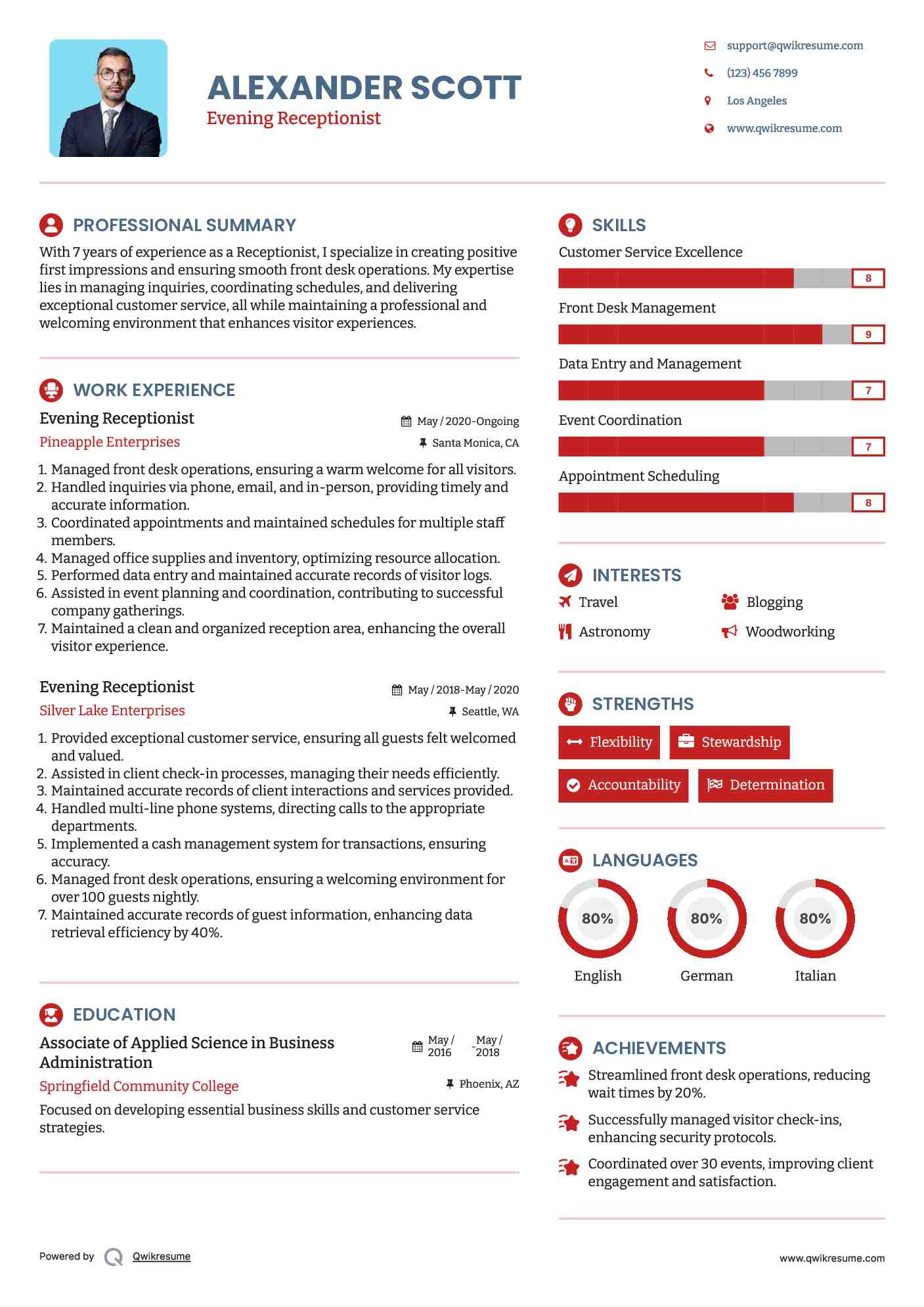 10+ Receptionist Resume Samples & Templates For 2025