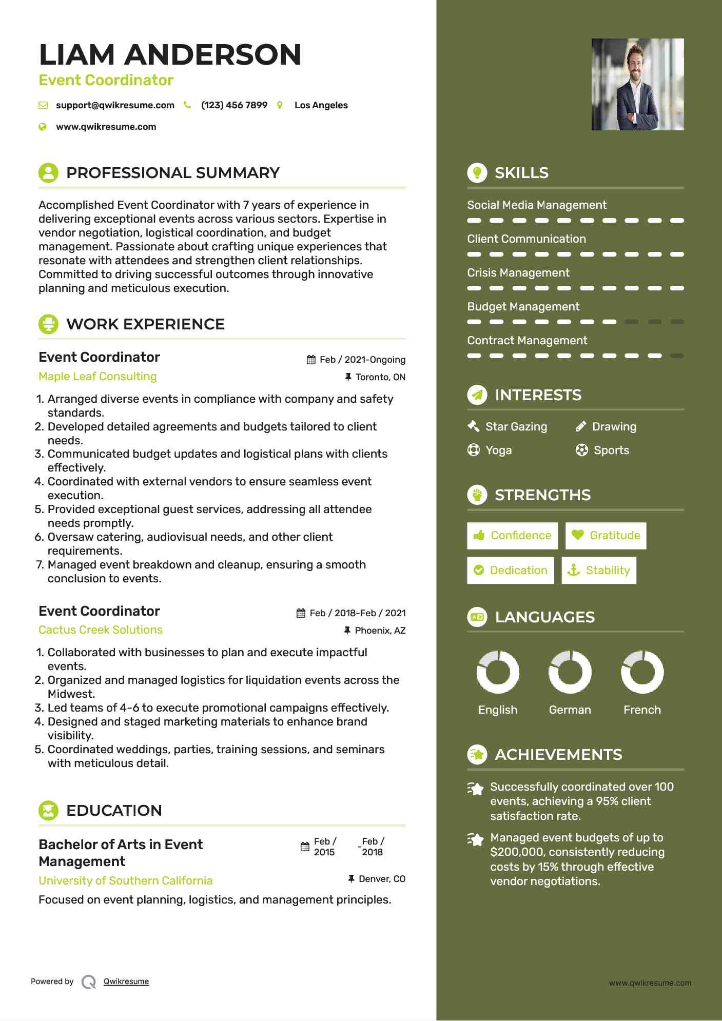 Event Manager Resume Examples Apoweekend