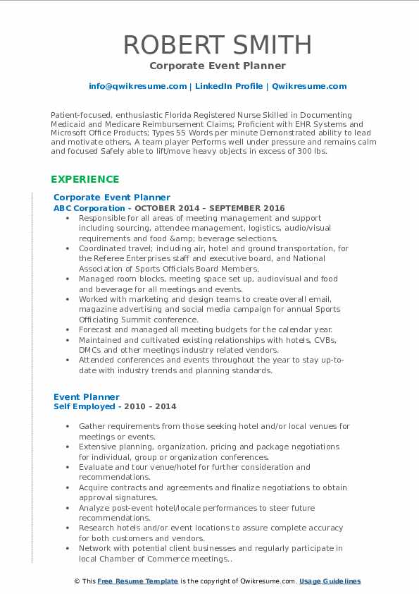Sample Of Event Planner Resume Classles Democracy