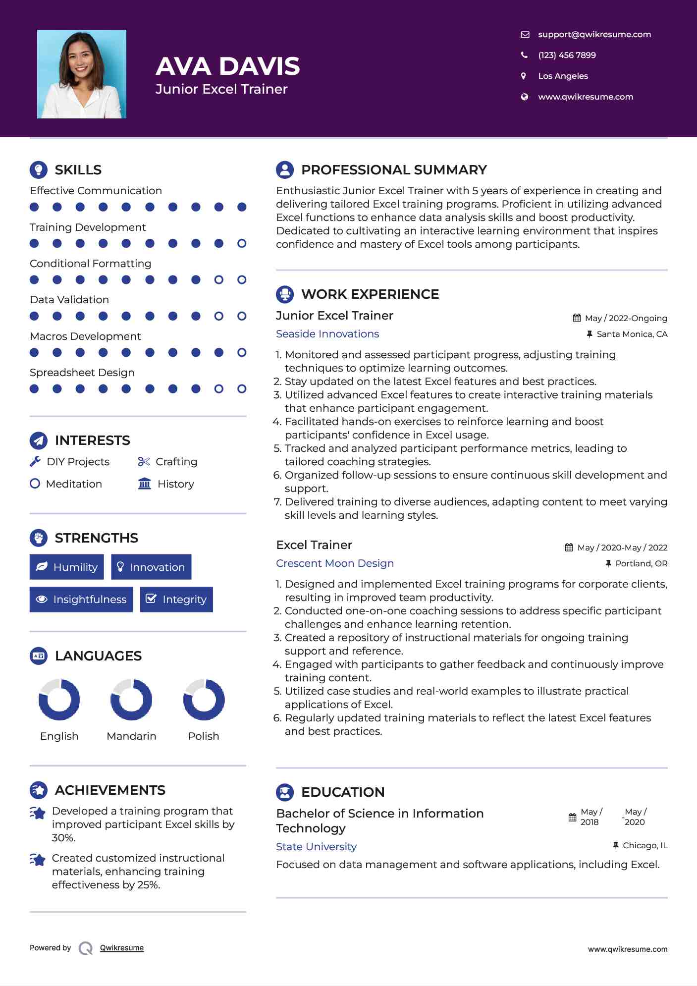 10 Excel Trainer Resume Samples And Templates For 2025