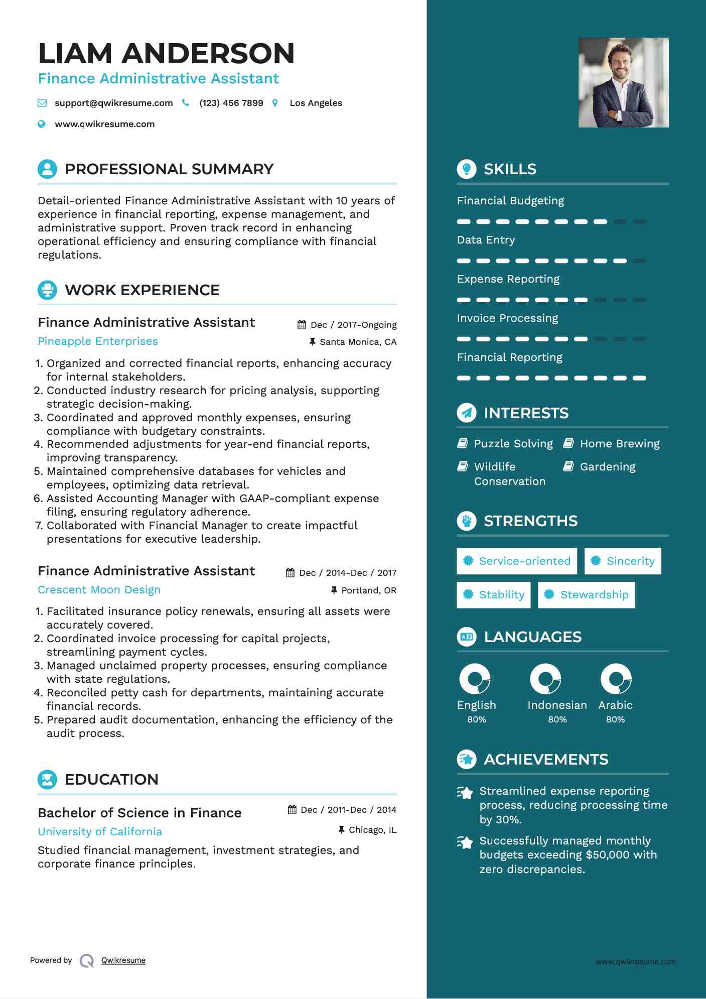 Finance Assistant Resume Sample Finance Assistant Resume Sample