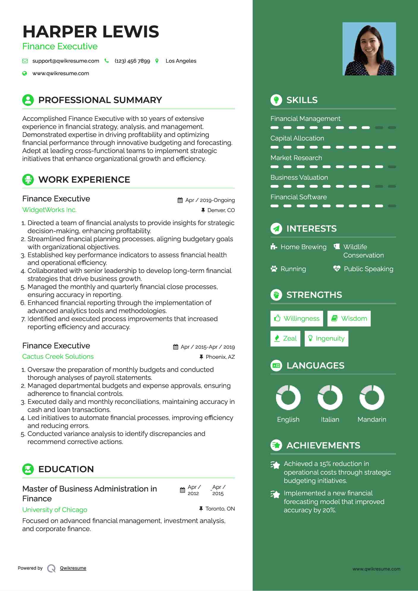 10 Finance Executive Resume Samples Templates For 2025