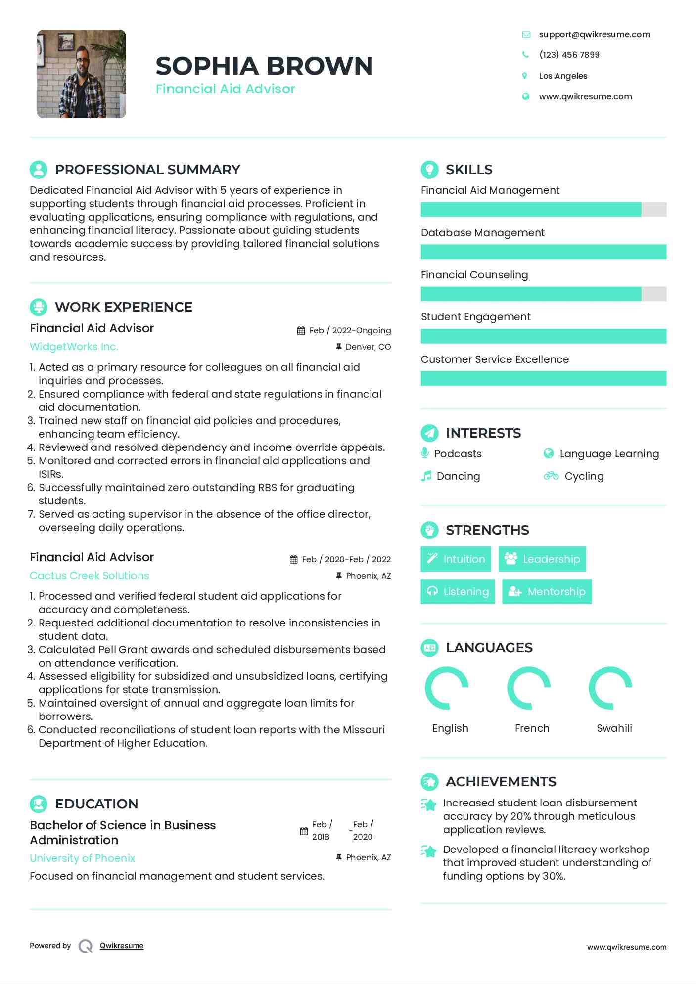 Financial Advisor Resume Objective Examples Resume Objective