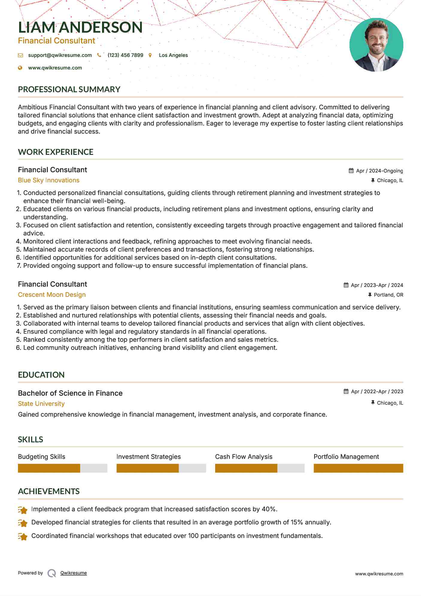 Financial Consultant Resume Summary Financial Consultant Resume Financial Consultant Resume Summary Financial Consultant Resume