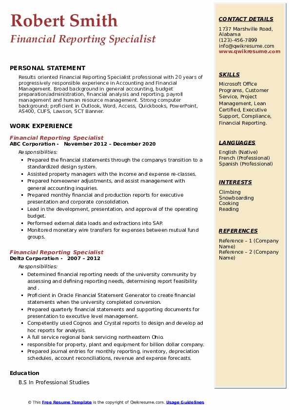 Financial Reporting Specialist Resume Samples QwikResume financial-reporting-specialist-resume-samples-qwikresume