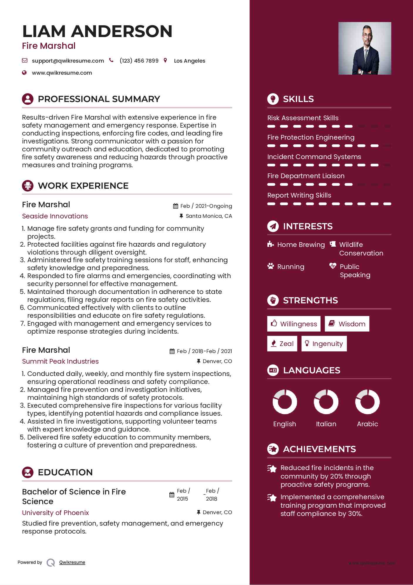 Marshall Resume Template