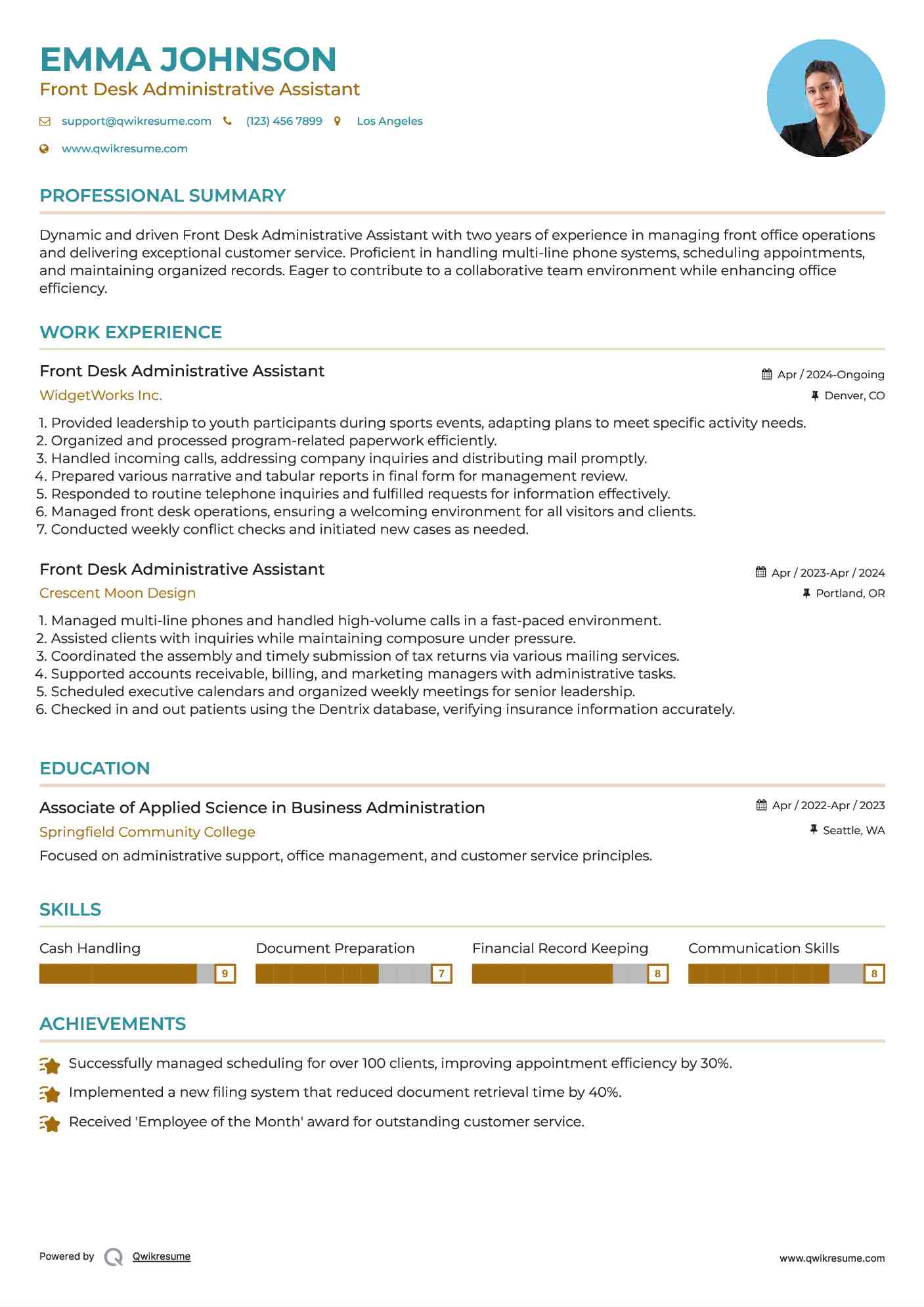 Front Desk Administrative Assistant Resume Samples QwikResume front-desk-administrative-assistant-resume-samples-qwikresume