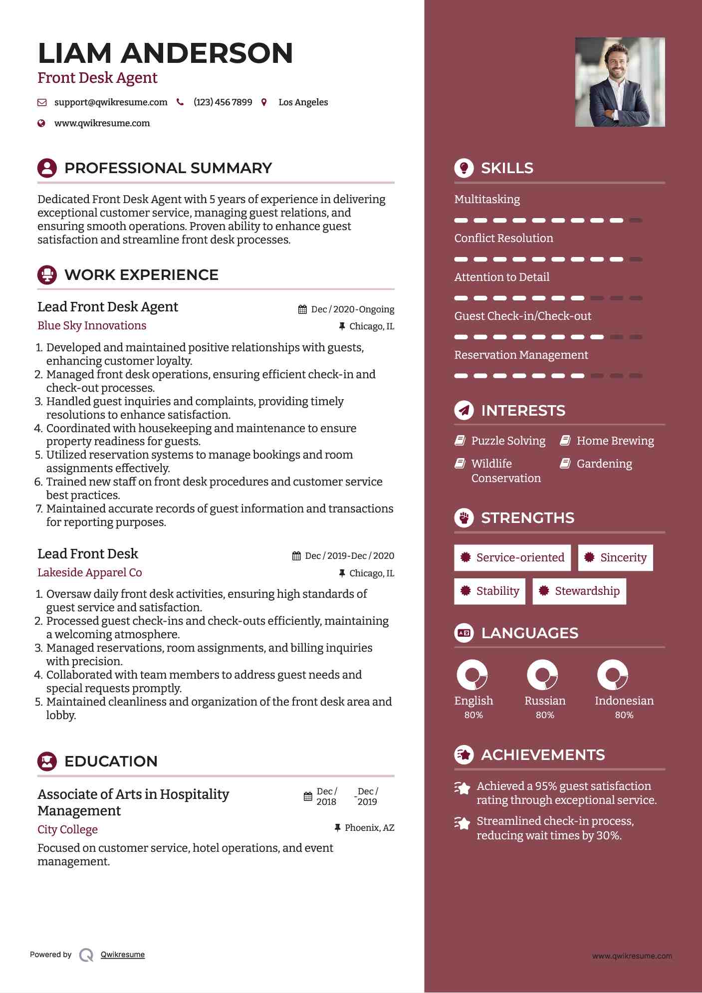 Front Desk Hotel Job Description For Resume Job Retro