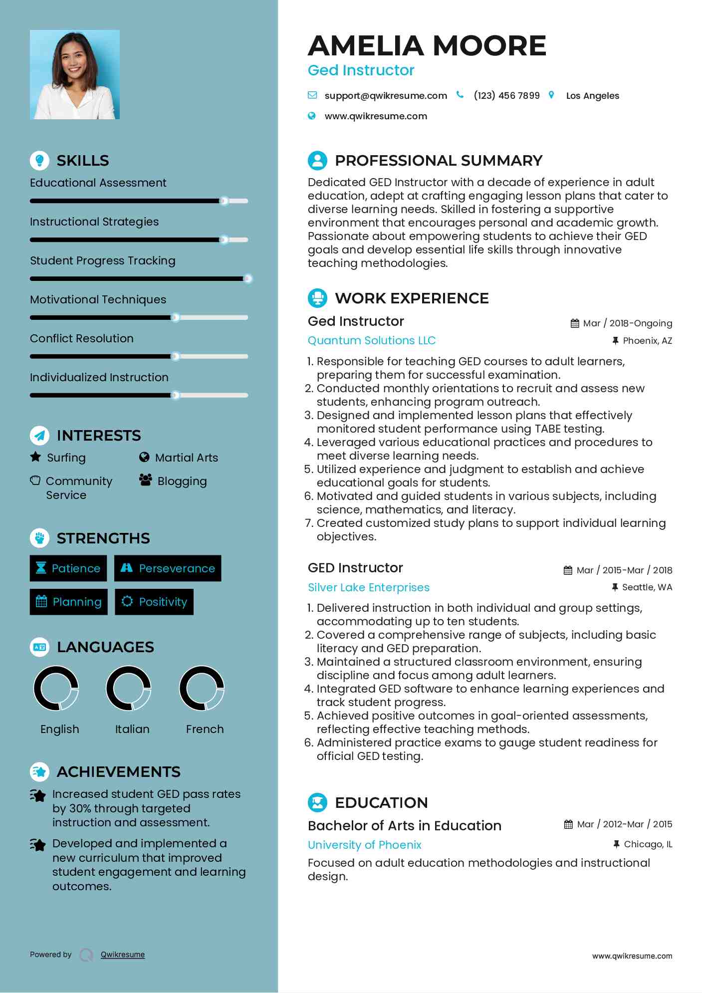 GED Instructor Resume Samples QwikResume GED Instructor Resume Samples QwikResume