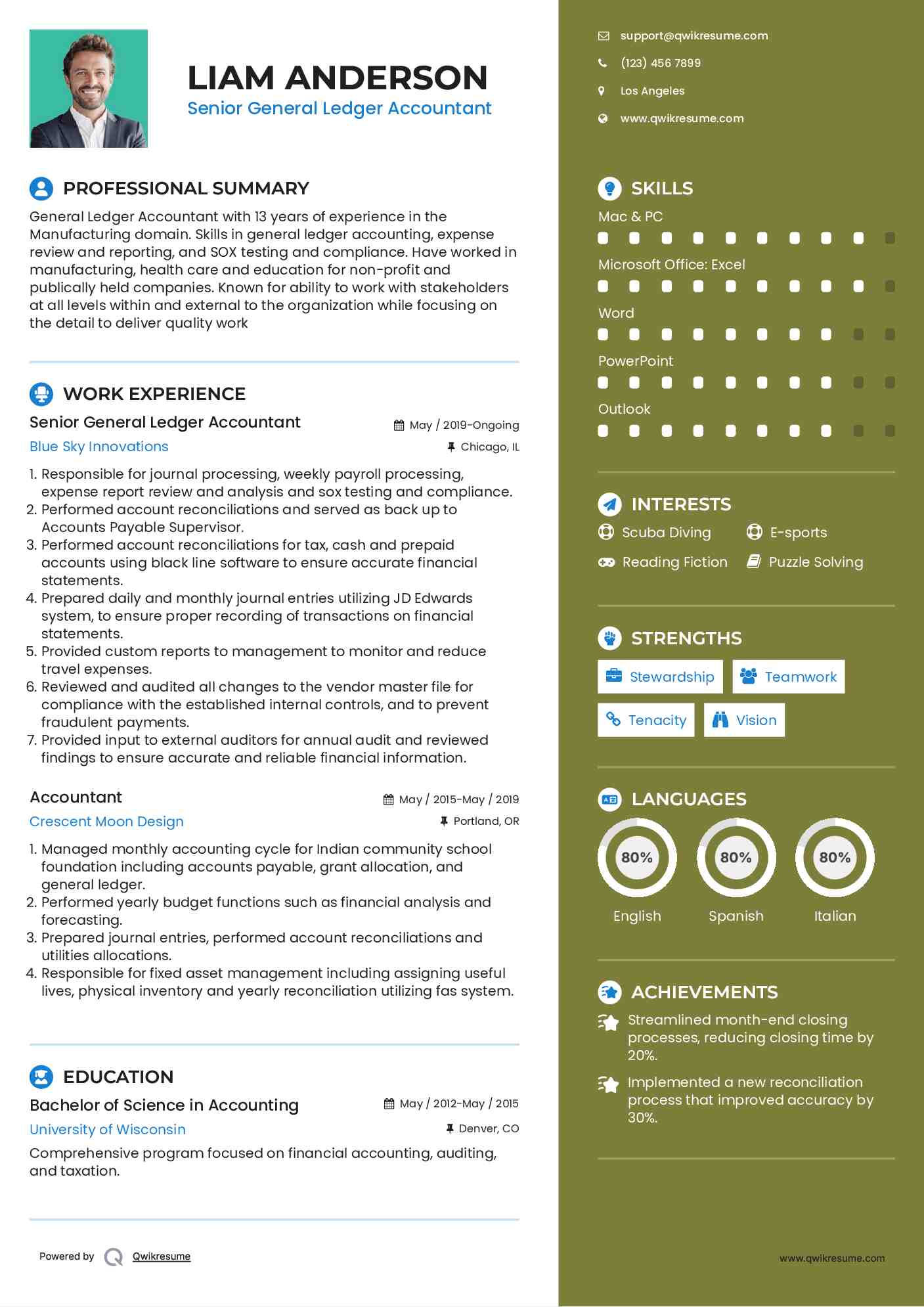 General Ledger Accountant Resume Samples QwikResume General Ledger Accountant Resume Samples QwikResume