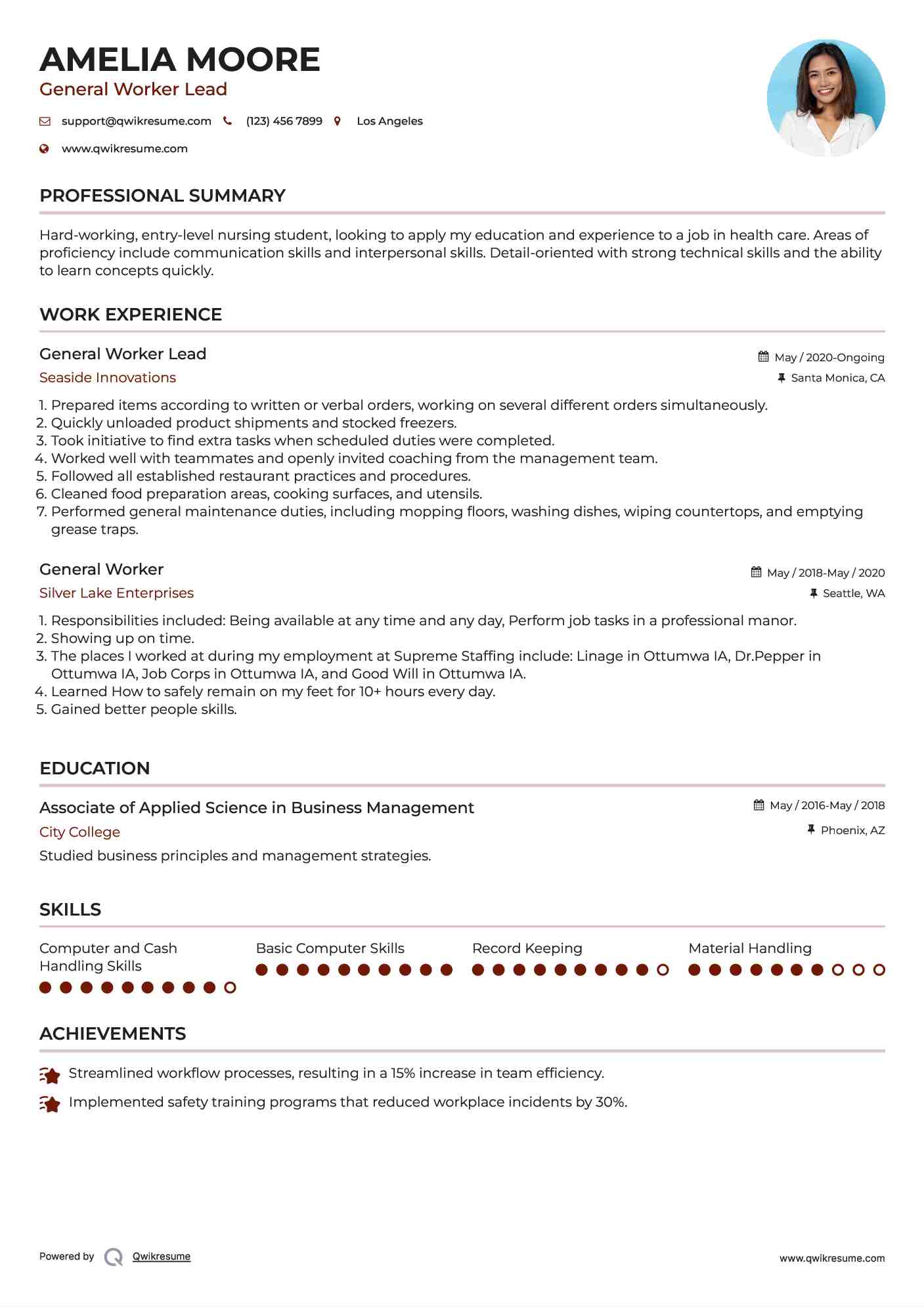 General Worker Resume Samples QwikResume General Worker Resume Samples QwikResume