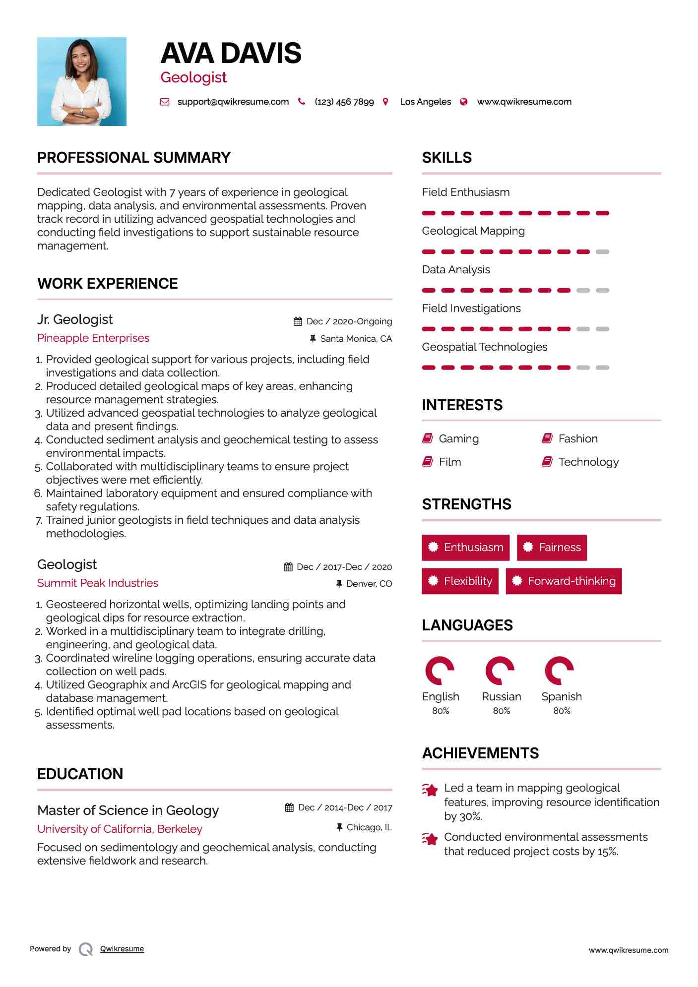 10+ Geologist Resume Samples & Templates for 2025