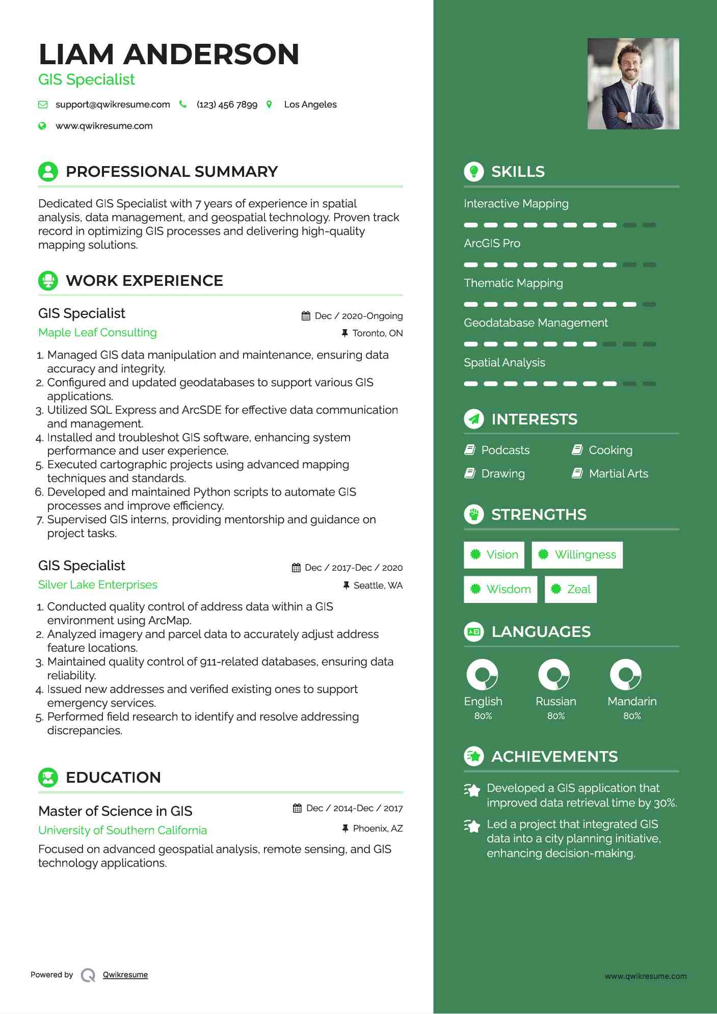GIS Specialist Resume Samples QwikResume
