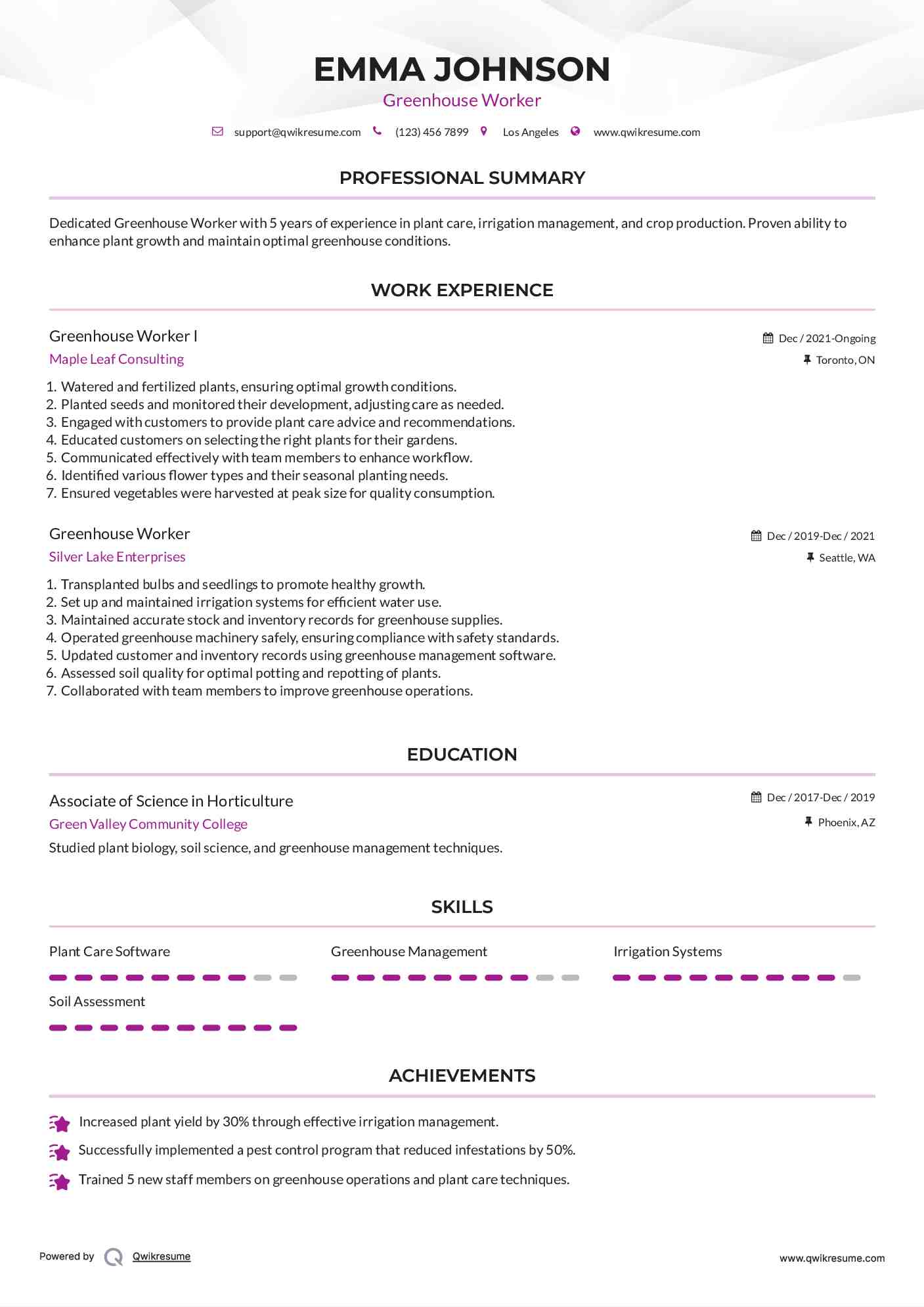 Greenhouse Worker Resume Samples QwikResume greenhouse-worker-resume-samples-qwikresume