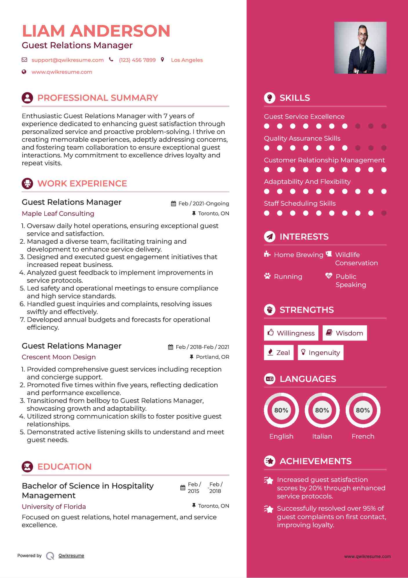 Guest Relations Manager Resume Samples QwikResume Guest Relations Manager Resume Samples QwikResume