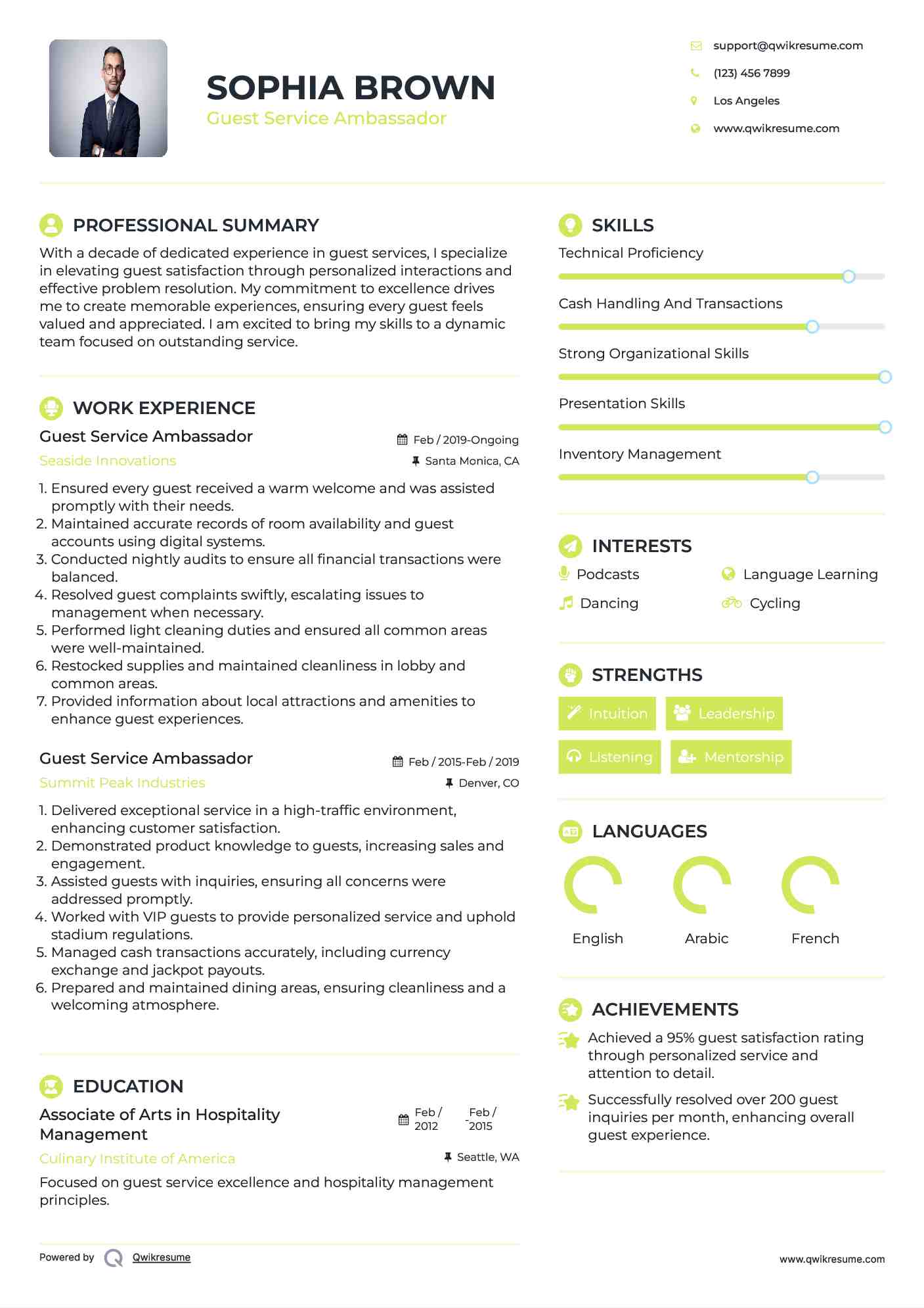 Guest Service Ambassador Resume Samples QwikResume Guest Service Ambassador Resume Samples QwikResume
