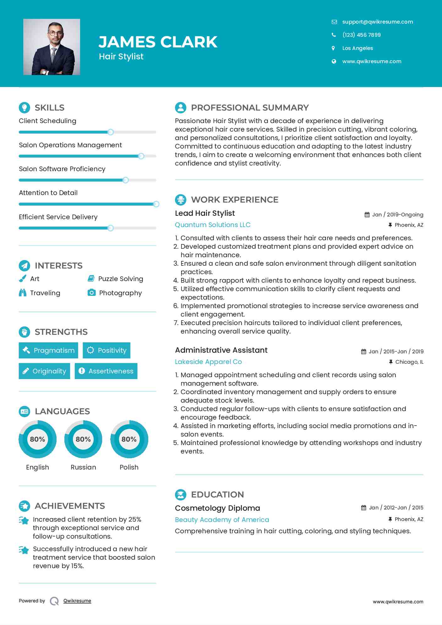 10+ Hair Stylist Resume Samples & Templates for 2025