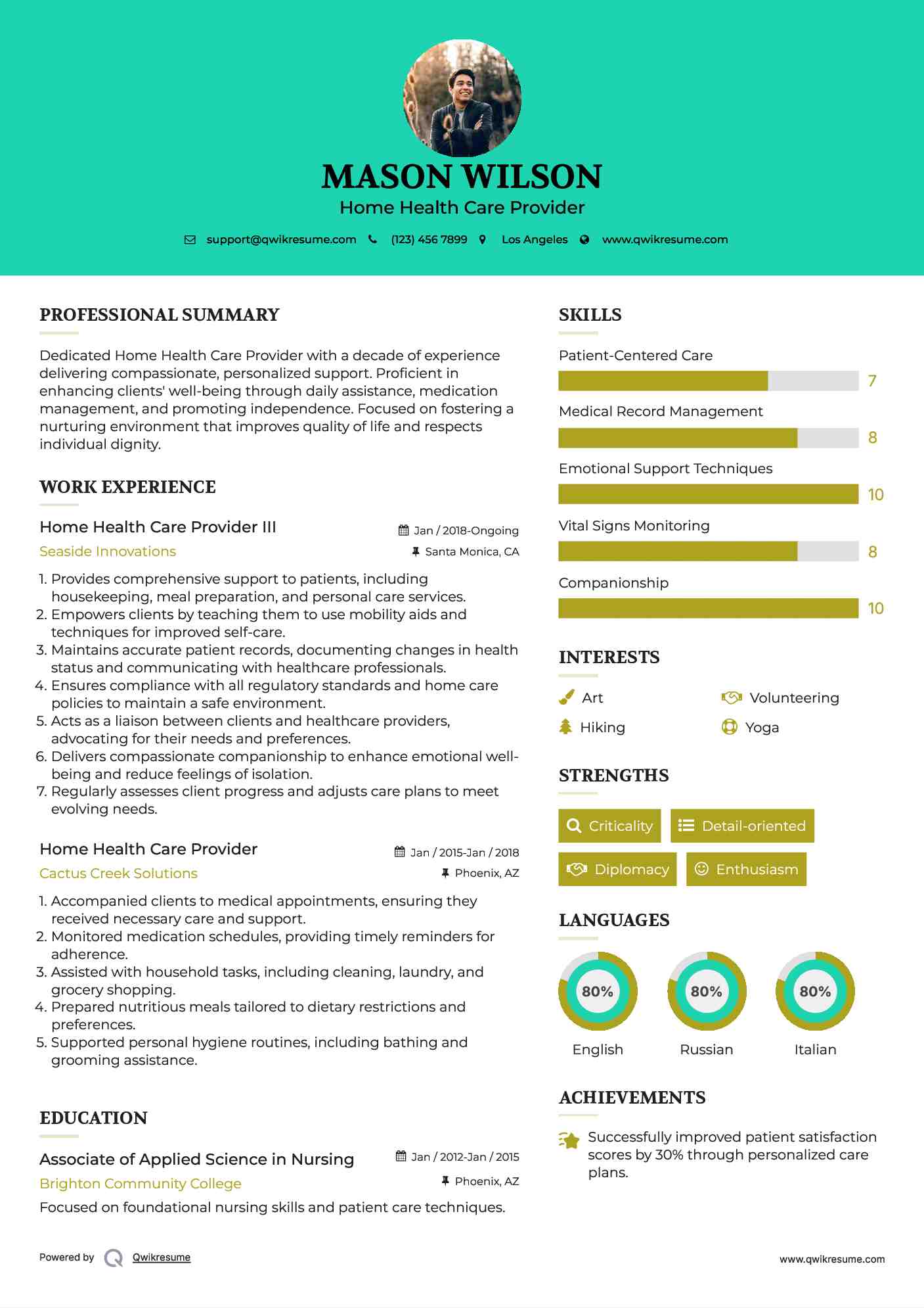 Home Health Care Provider Resume Samples QwikResume home-health-care-provider-resume-samples-qwikresume