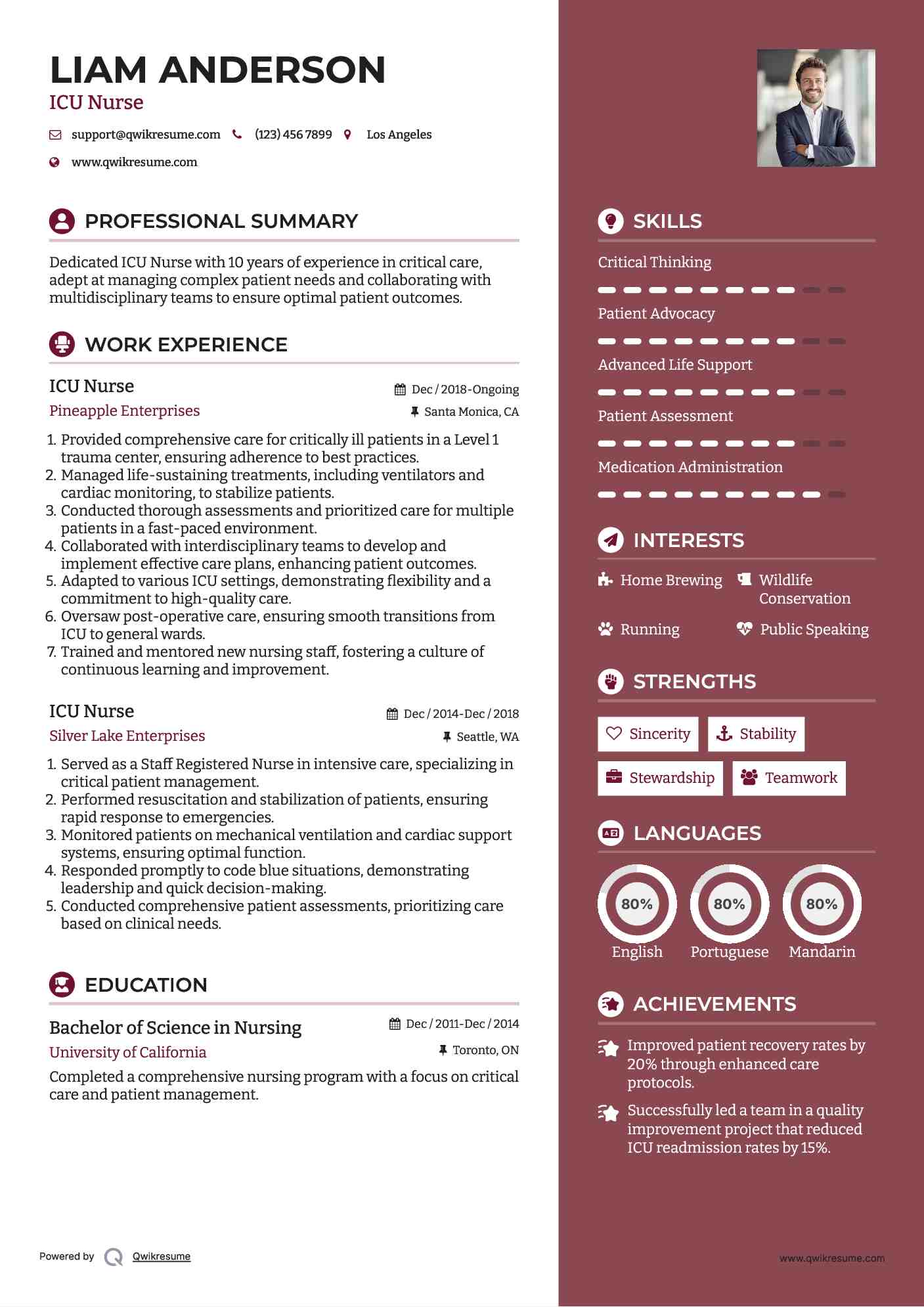 Travel Nurse Resume Template