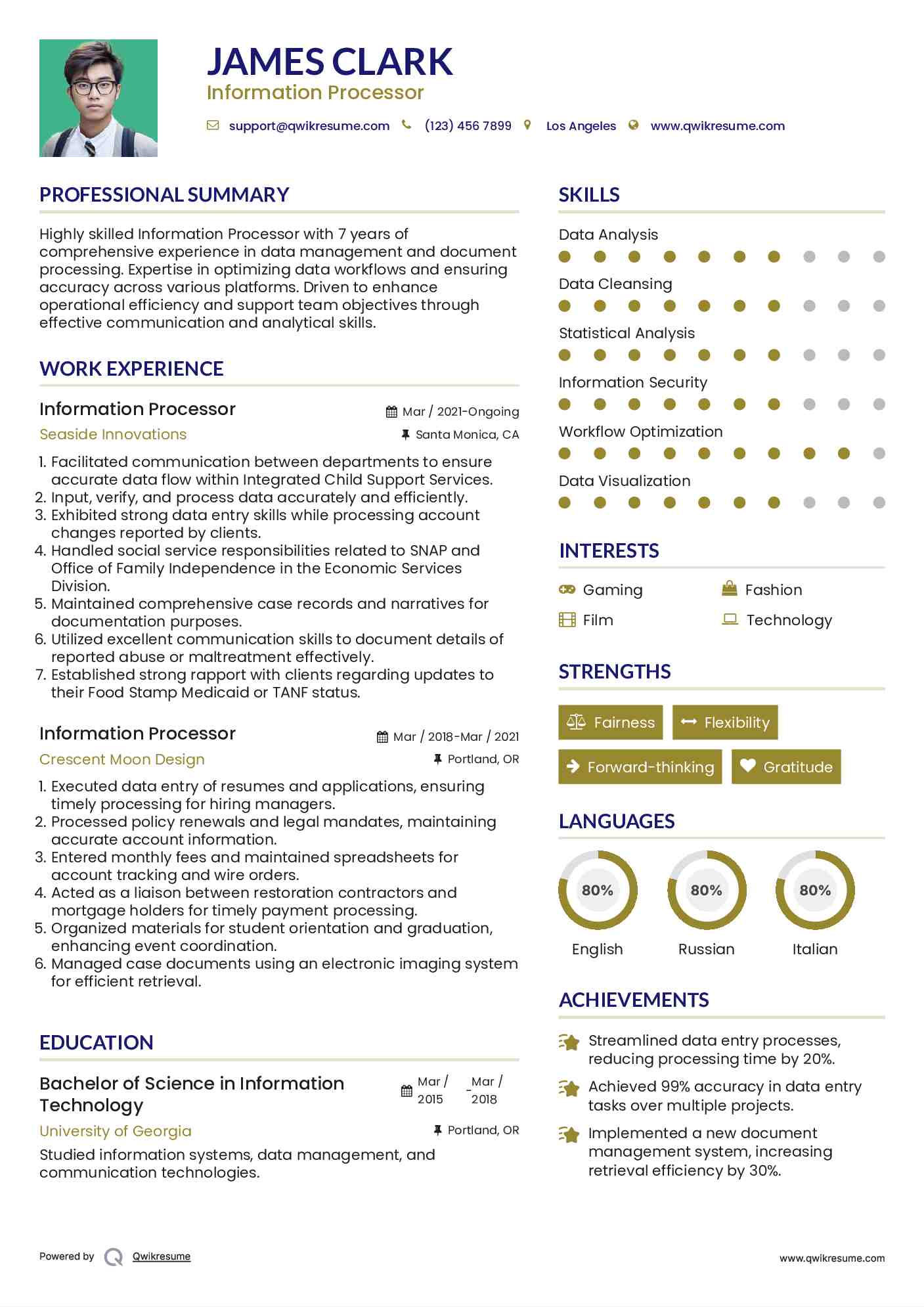 10+ Information Processor Resume Samples & Templates for 2025