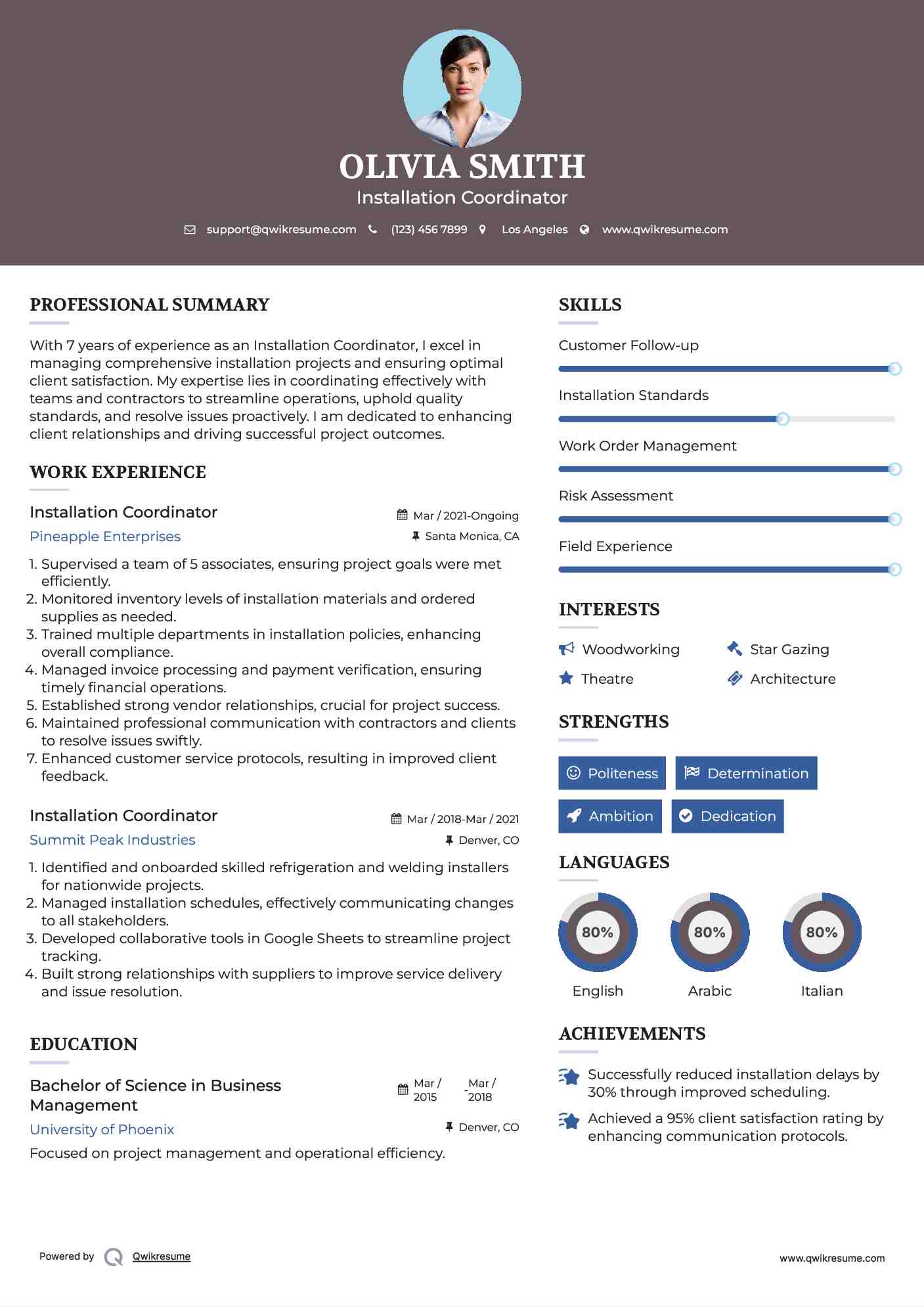 10 Installation Coordinator Resume Samples And Templates For 2025 