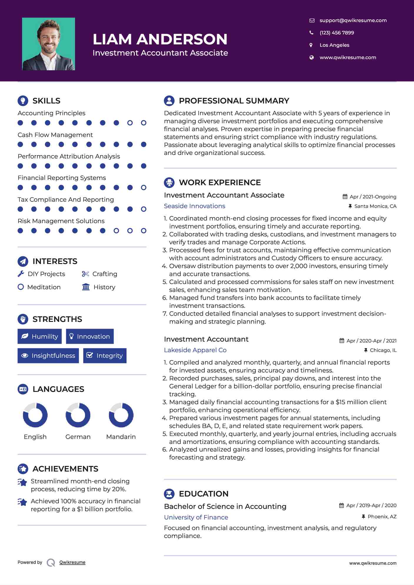 10+ Investment Accountant Resume Samples & Templates For 2025
